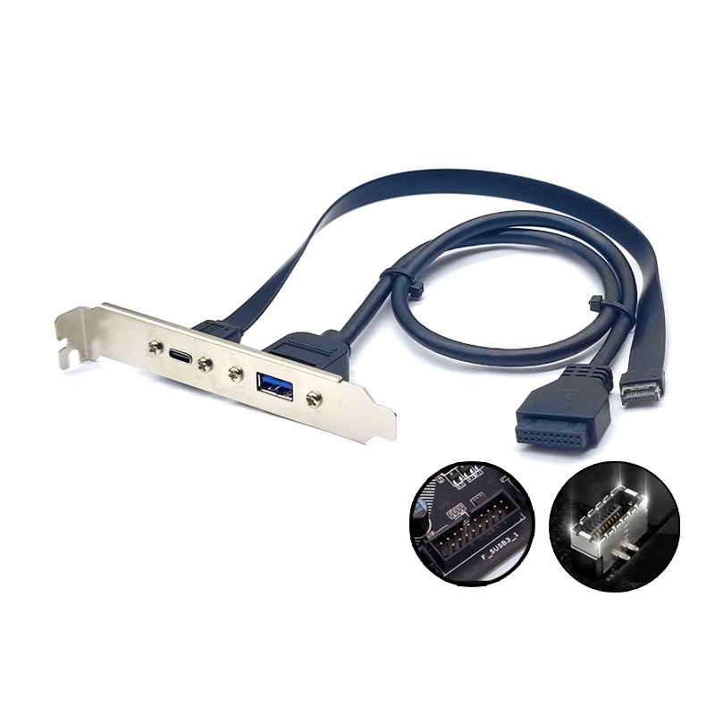 50cm USB 3.2 Front Panel Header 20Gbps USB3.2 Gen2*2 Type C to Type-E ...