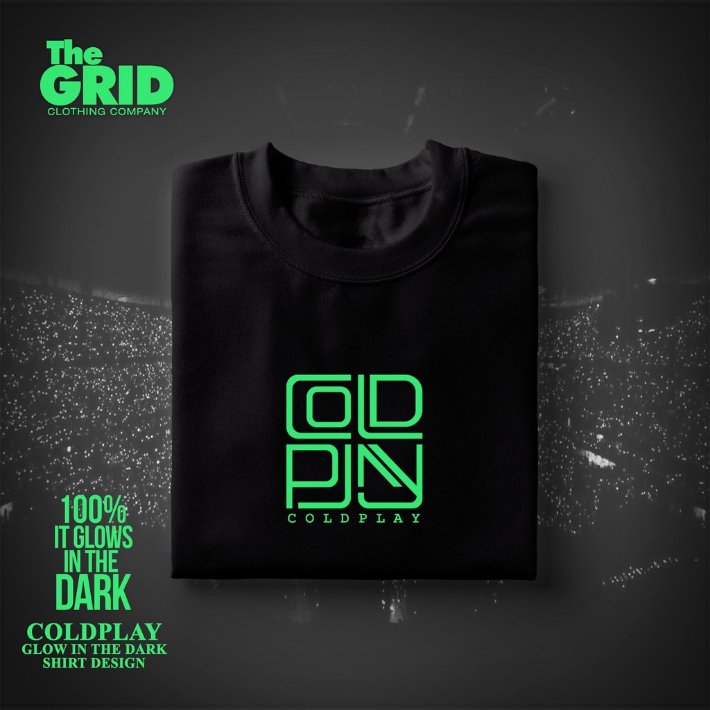 Coldplay Logo Minimalist and Trendy Glow in the Dark Party Concert T ...