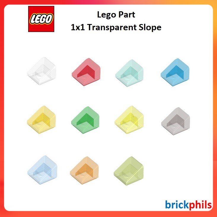 Lego Part 54200 - 1x1 Transparent Slope (5pcs per Lot) | Shopee Philippines