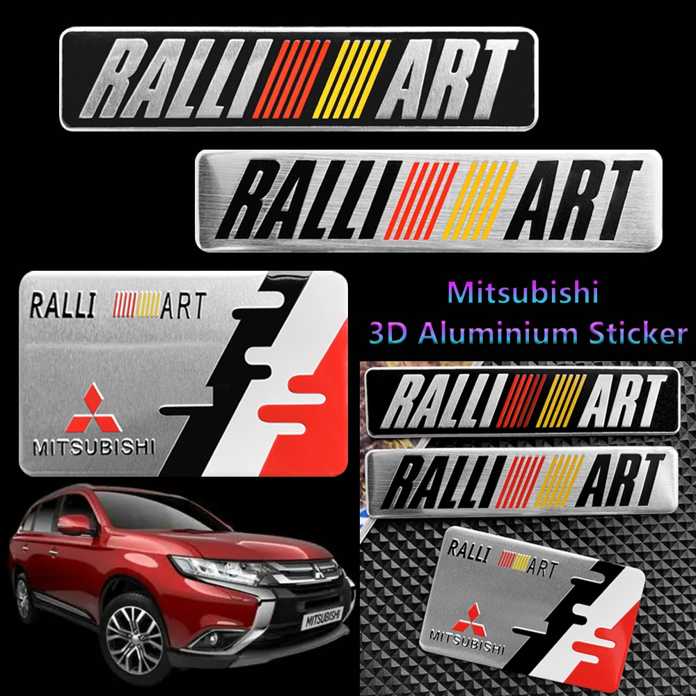 3D Aluminium Car Styling for Emblem Rear Trunk Sticker For Mitsubishi ...