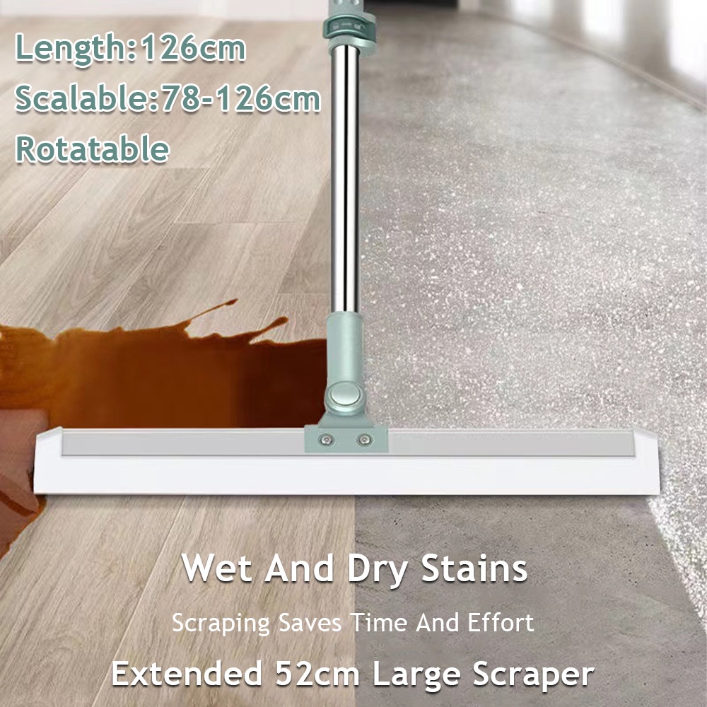 Glass Floor Wiper Rubber Blade Telescopic Rod Scrape Floor Window Wiper ...