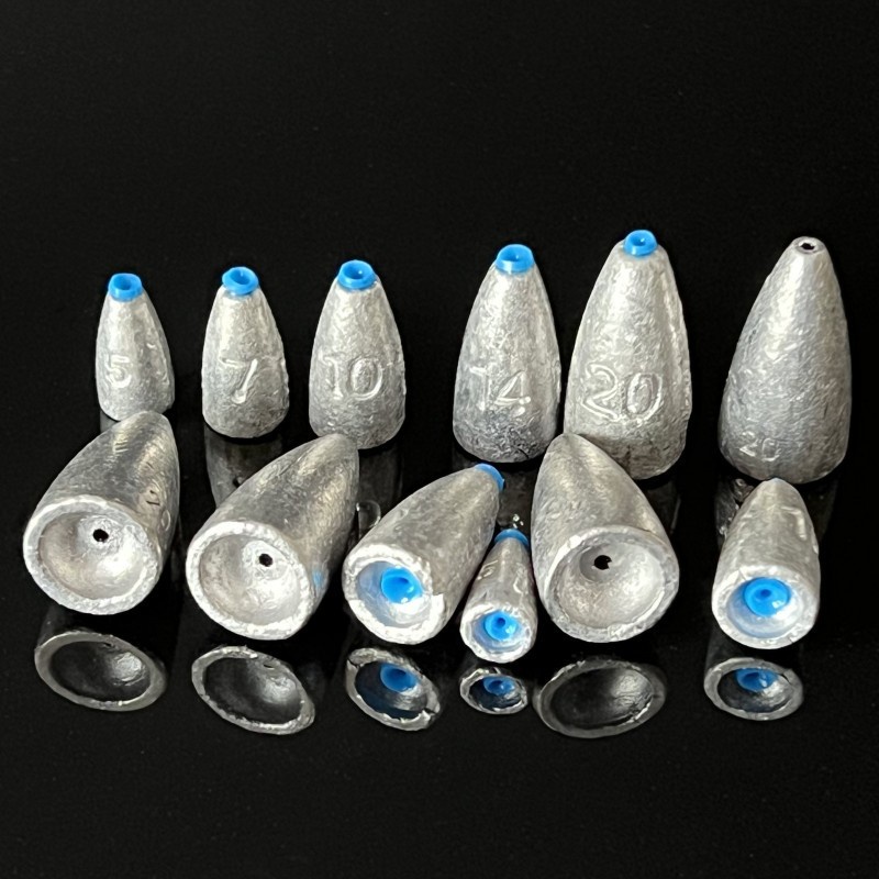 1pcs Fishing Lead Sinkers Weights with Soft Plastic Core Weight Lead ...