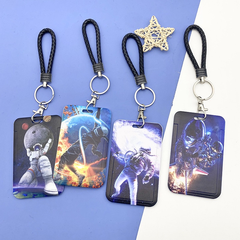 Cartoon Spaceman Design Credit Card/Bus Pass/ID Card Holder with Short ...