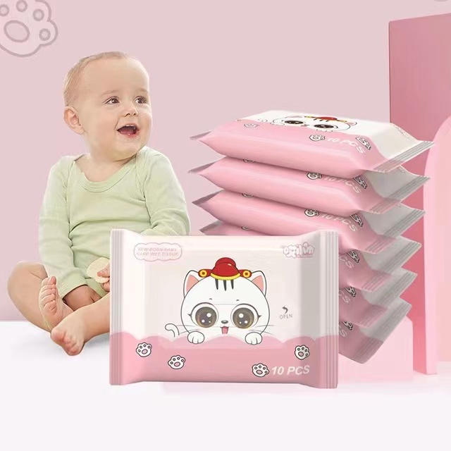 Baby Wipes 10 pulls per pack Mini wipes Easy to carry Baby available ...