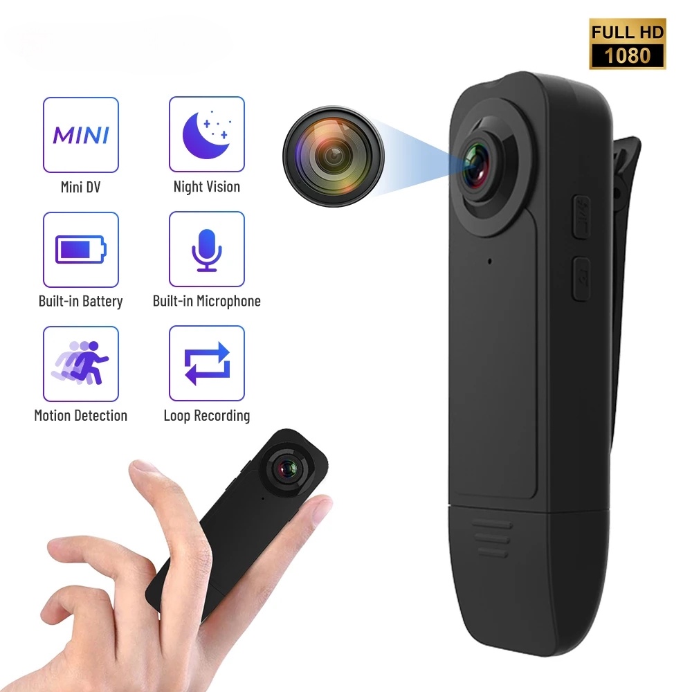 【Original】A18 Mini Body Camera HD 1080P Clip-on Video Recorder Wireless ...