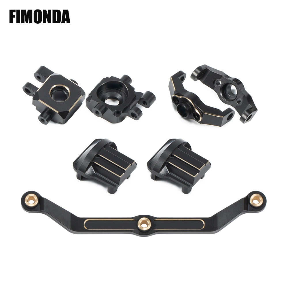 Black TRX4M Brass Weights Axle Diff Cover Link Steering Knuckle Caster ...