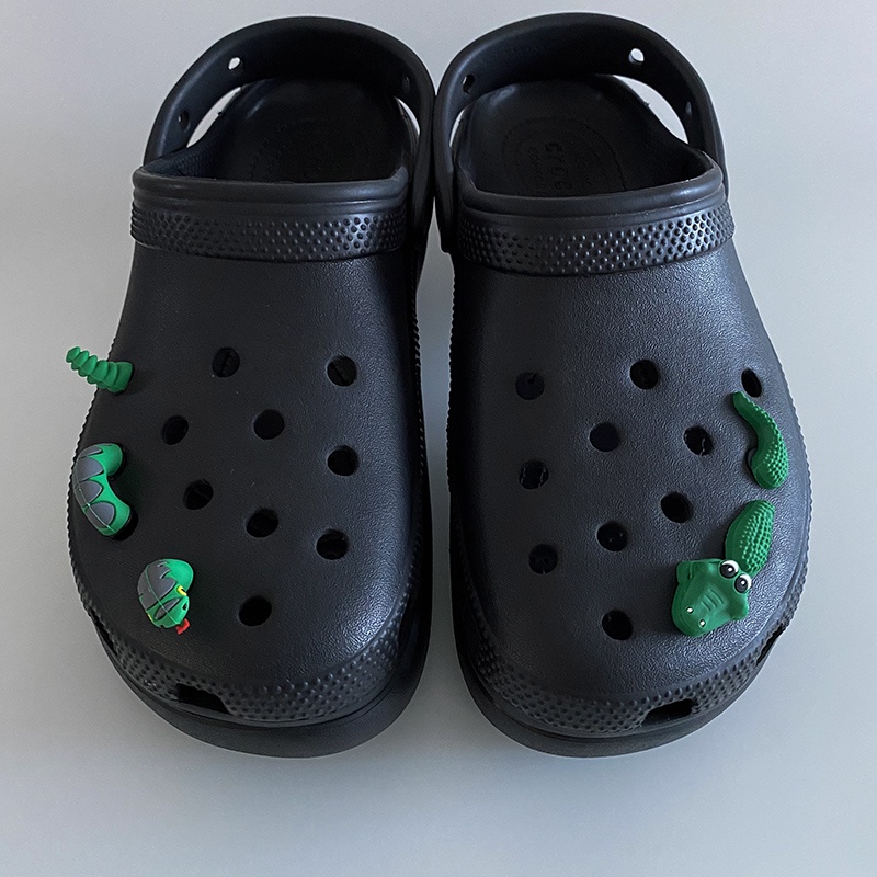 [3D crocodile] ins Shoe Decoration Sticker croc clog jbbitz Shoe Buckle ...