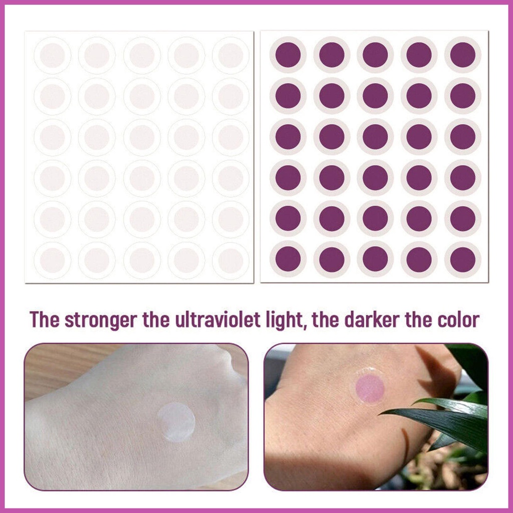 120pcs outdoor sun patch UV intensity test sticker uv transparent self ...