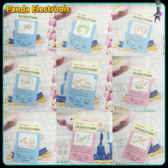 panda KPOP BTS Jung Kook Jin Jimin Mobile Phone Signature Sticker ...