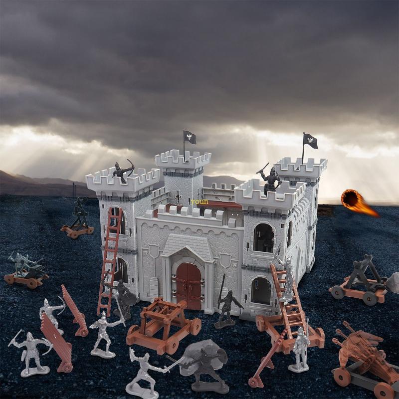 youn DIY Castle Building Medieval Times Military Fort Model Kit with ...