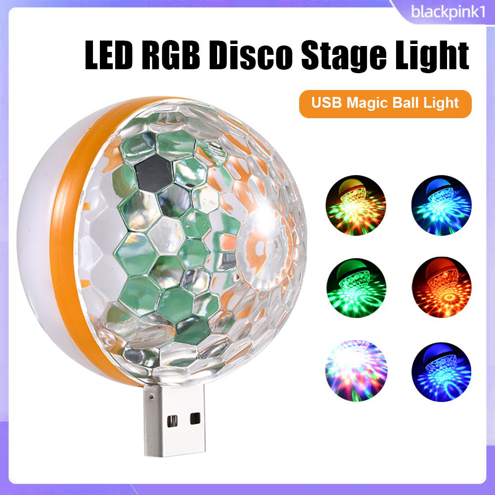 LED RGB Disco Stage Light DC 5V USB Magic Ball Light Sound Activated ...