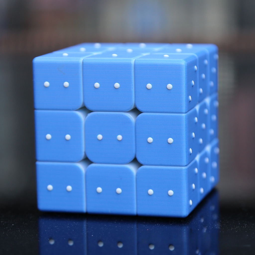 UV Printing Blind Braille Fingerprint Stereo 3x3 Cube 3D Personalized Cube Children's Cube ...