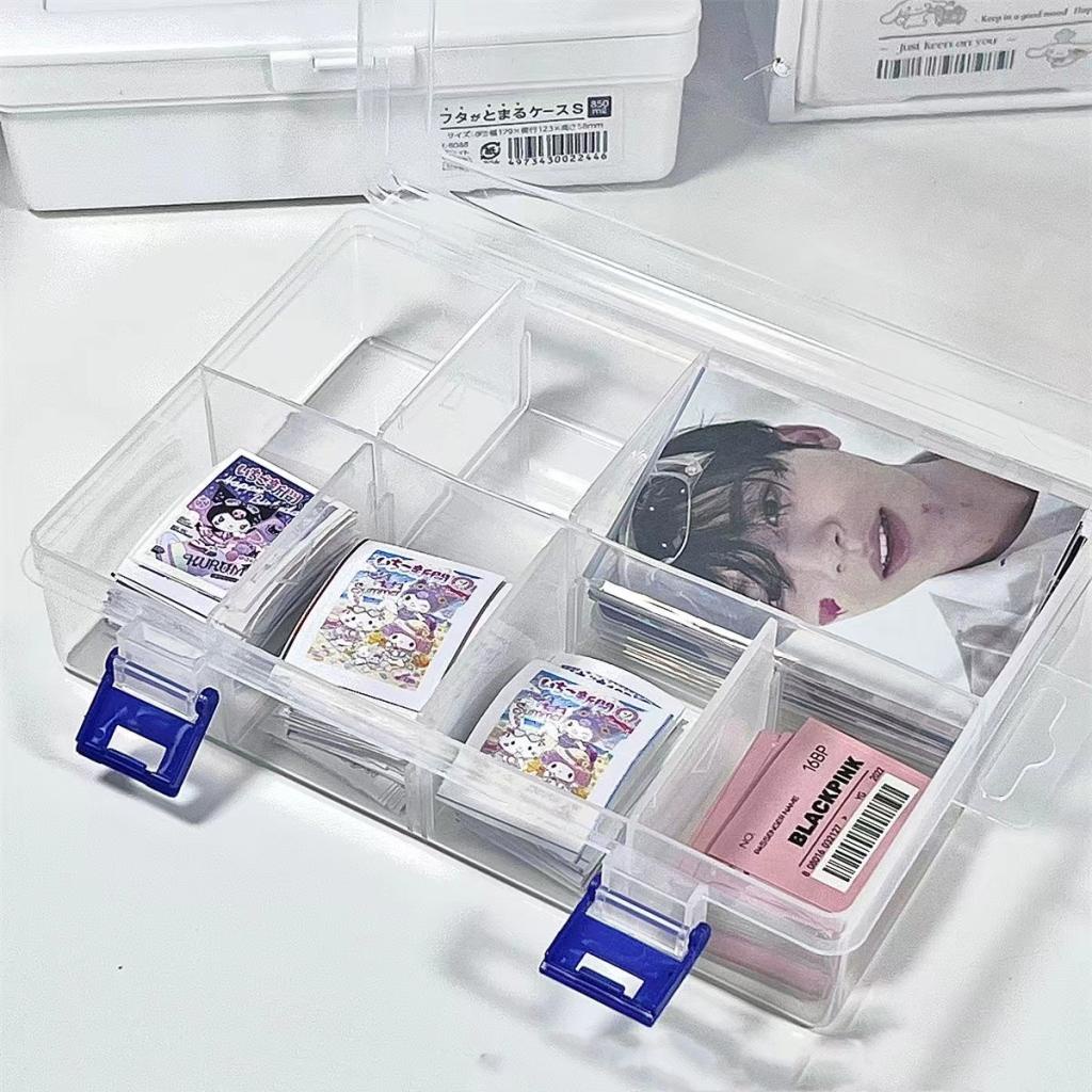 Steve Removable Multi Grid Square Photocard Storage Box Transparent ...