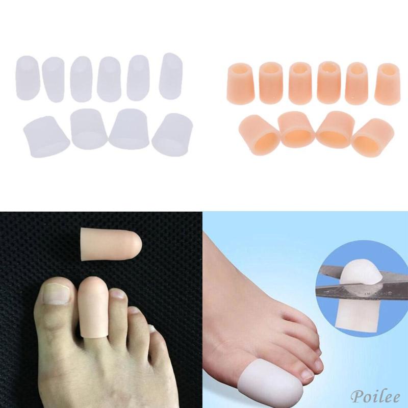 [ 5 Pairs, Silicone Finger Toe Tubes Sleeves Corn Pads Protectors Caps ...