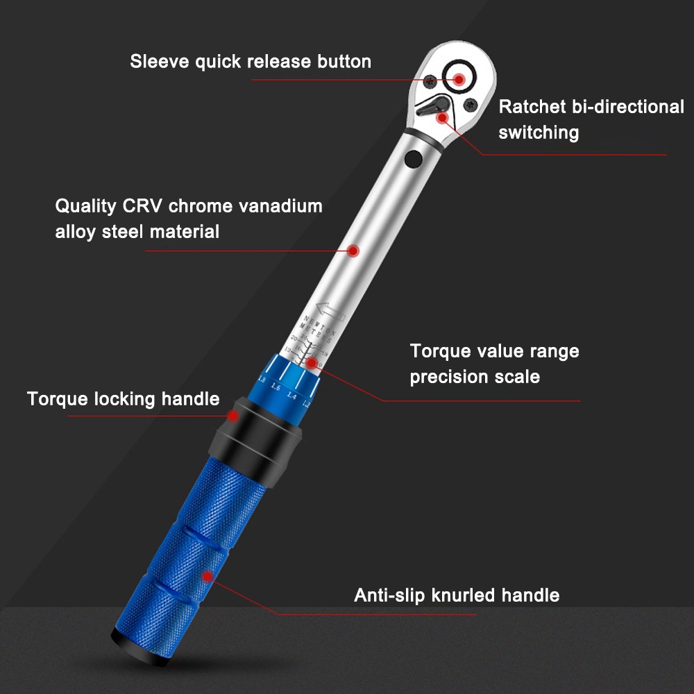 Quick-release Torque Wrench High Precise Torque Preset Wrenches 2-24N.m ...