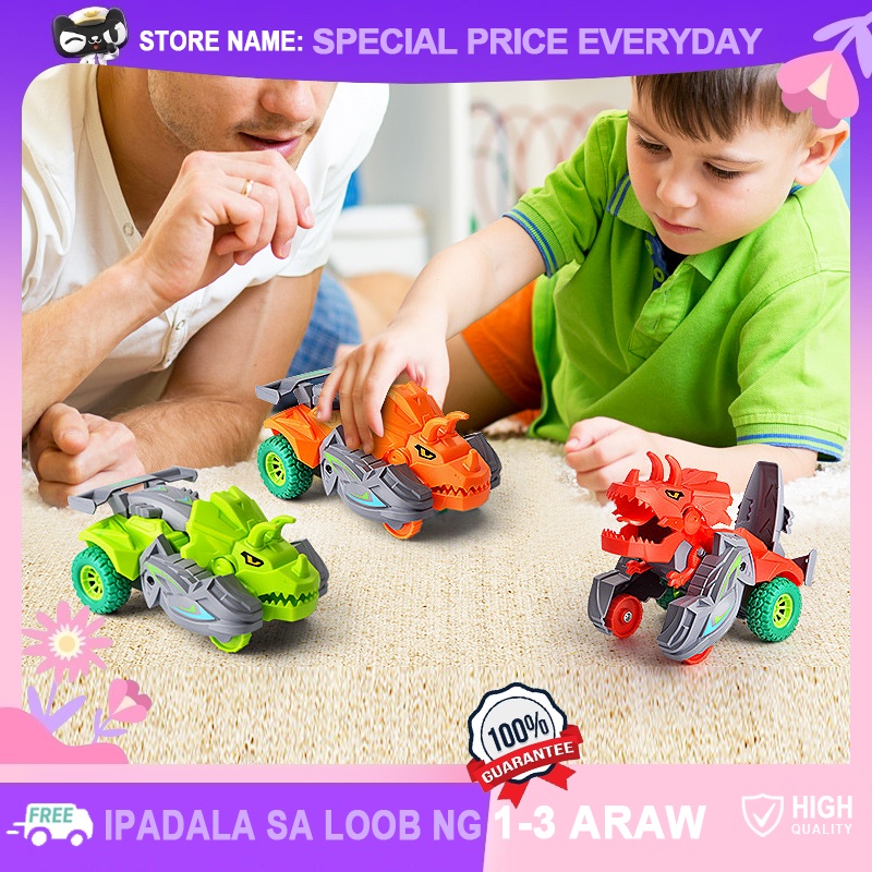 Cool Dinosaur Cars Deformation Vehicles Toys Inertial Sliding Dino Car ...