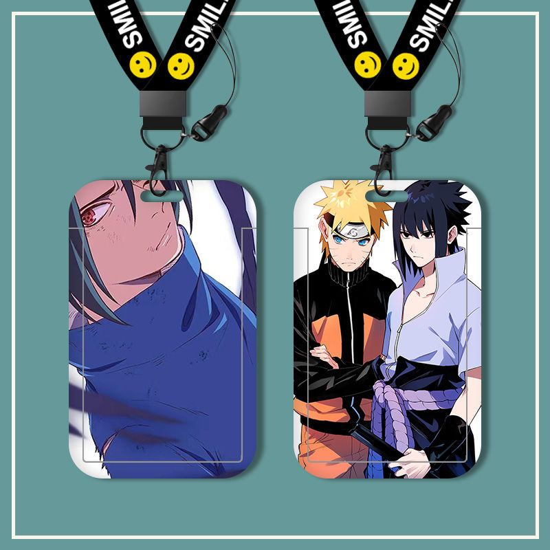 Anime Cartoon Naruto Uchiha Sasuke Custom Student School ID Card Name ...