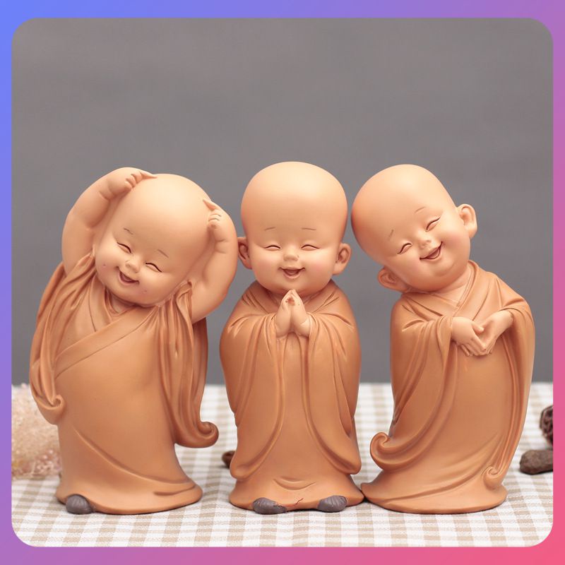 Little Monk Figurine Small Monk Status Ornaments Tea Culture Religion ...