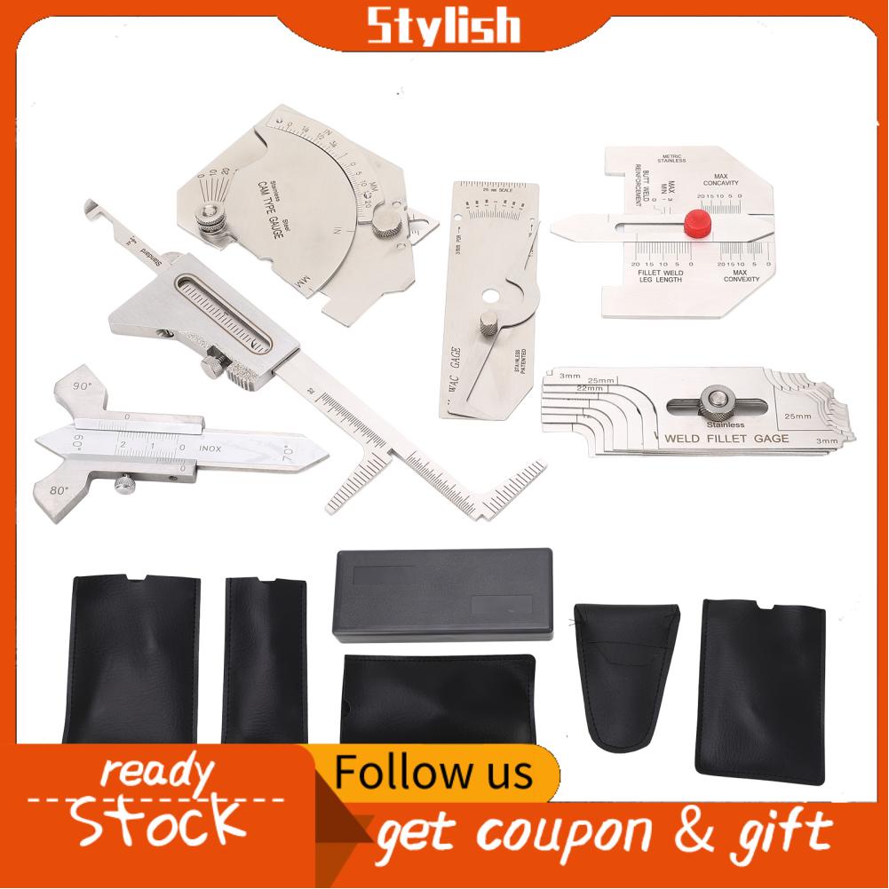 Stylish365 Weld Gauge Set Complete Stainless Steel Fillet Angle ...