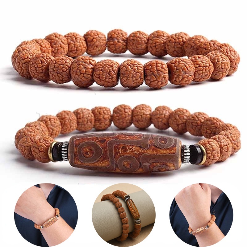 Adjustable Stretch Bracelet Prayer Tibetan Buddhism Bracelet Unisex Wealth and Good Luck ...
