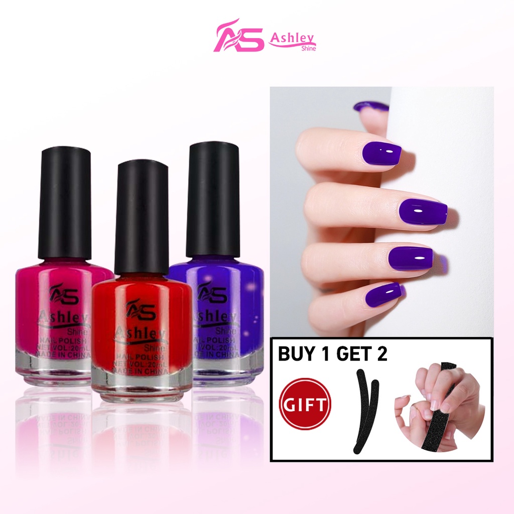 Ashley Shine Classic Nail Polish AS1007 20ml Easily to Use | Shopee ...