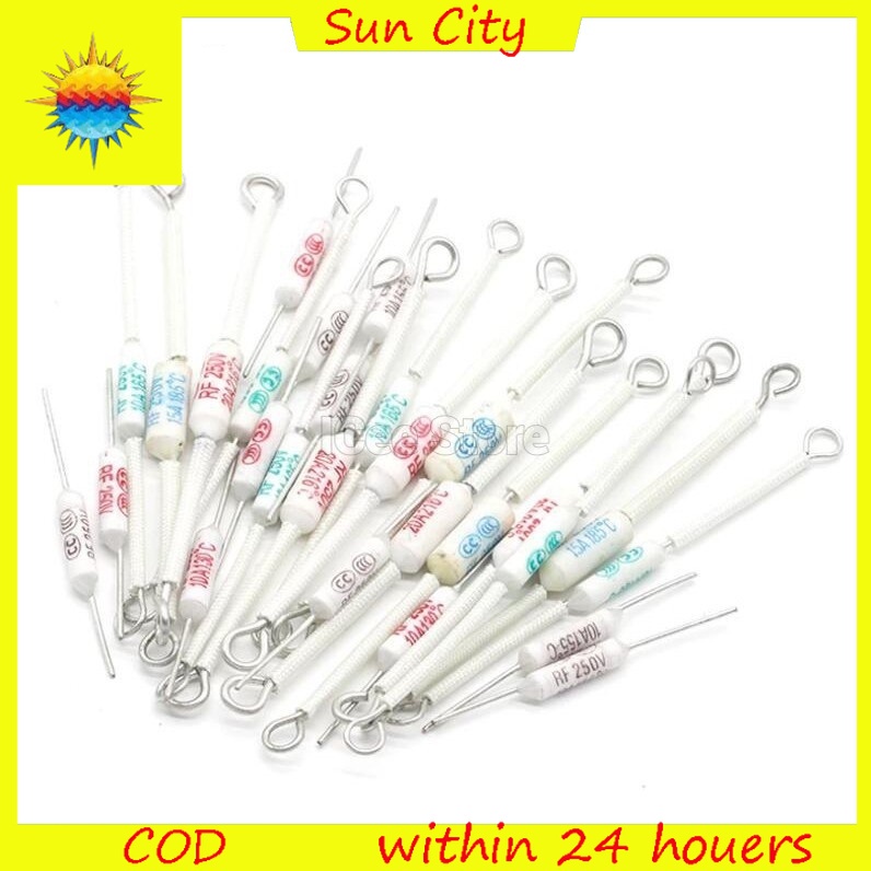 20Pcs RF Thermal Fuse 250V 10A 15A 20A Ceramic temperature fuse ...