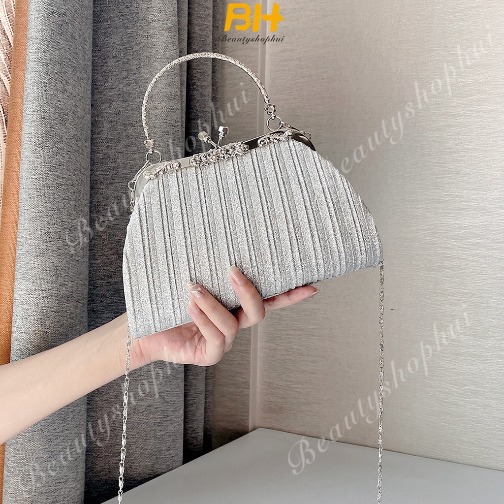 2023 Simple Pleated Celebrity Temperament Banquet Bag Master Bag Luxury ...