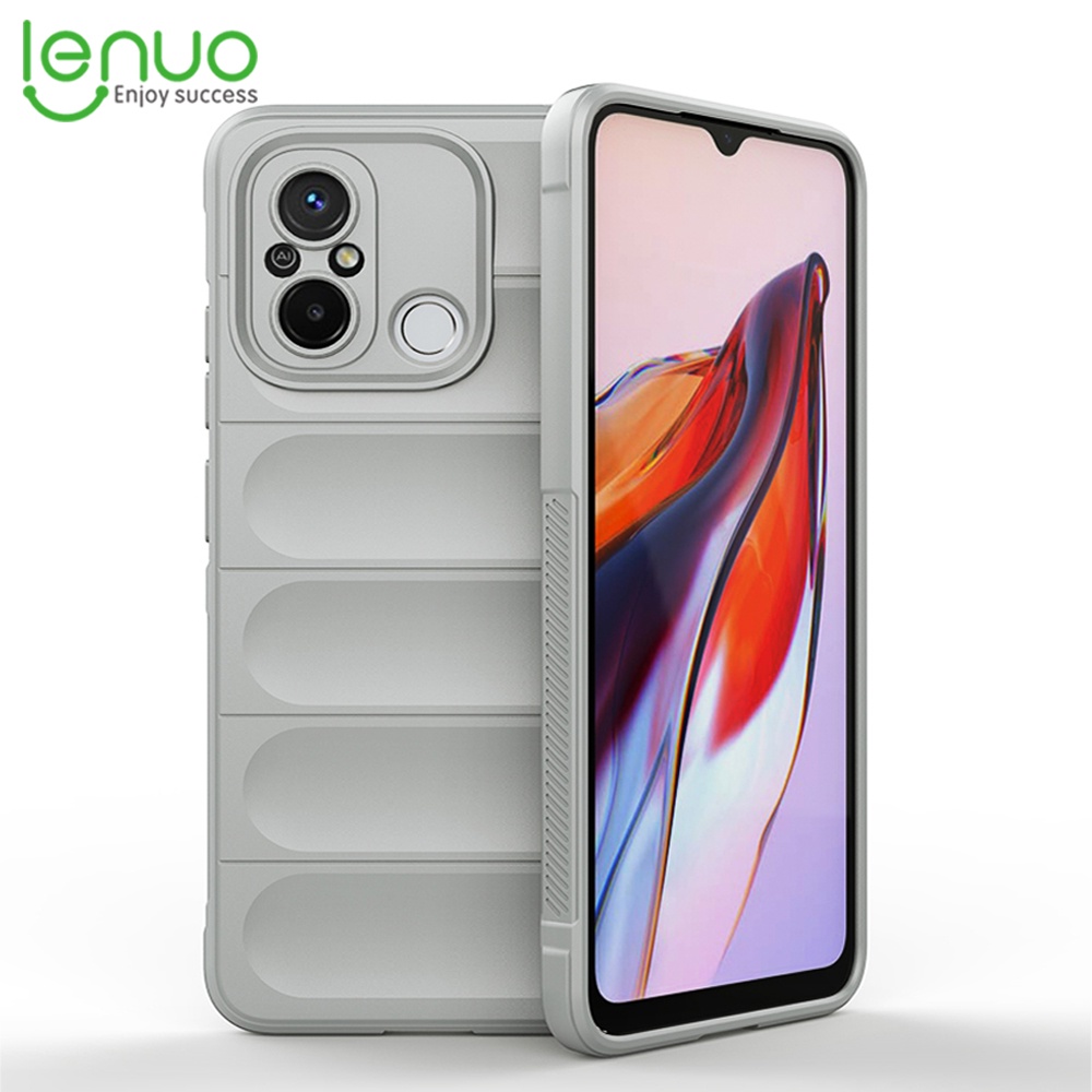 Lenuo Luxury Solid Color Silicone Soft Phone Case for Xiaomi Redmi 12C ...