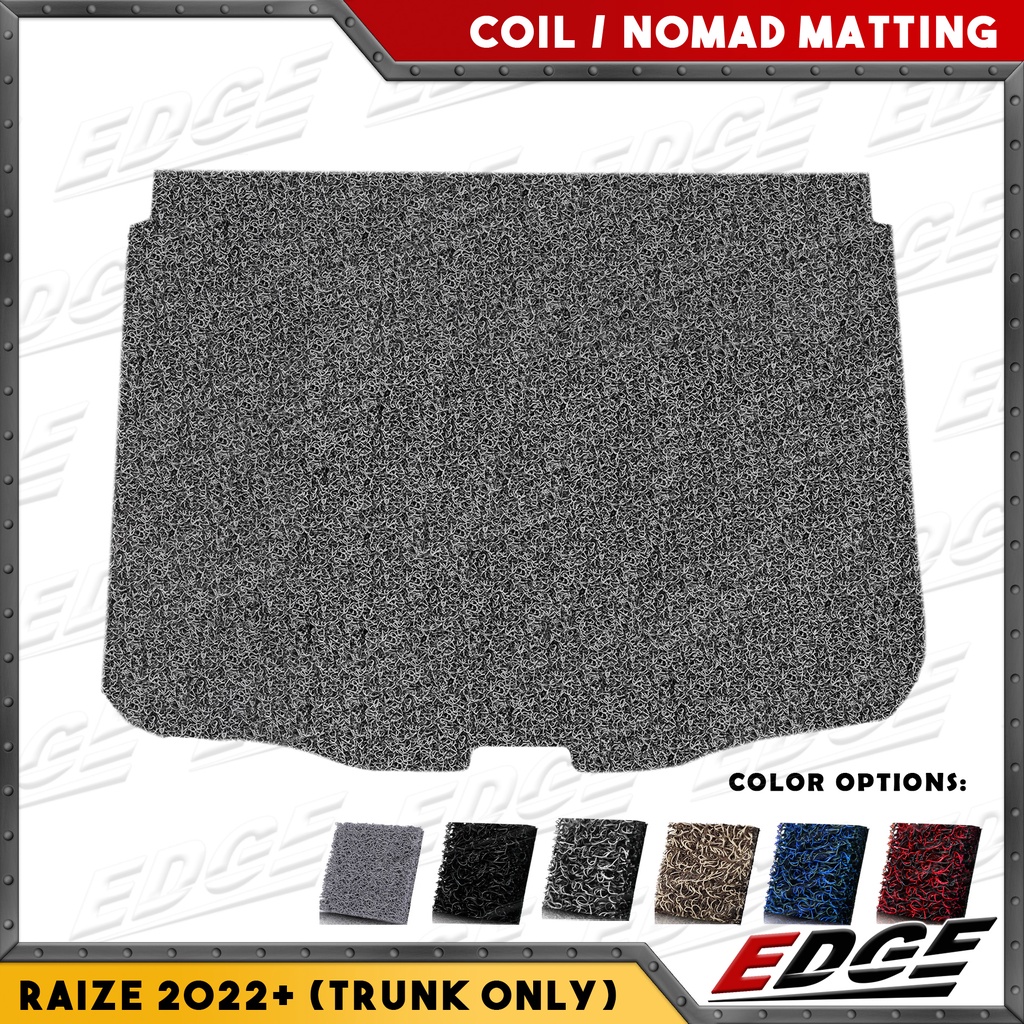 (TRUNK ONLY) Coil Matting Toyota Raize 2022-2025 // nomad spaghetti car ...