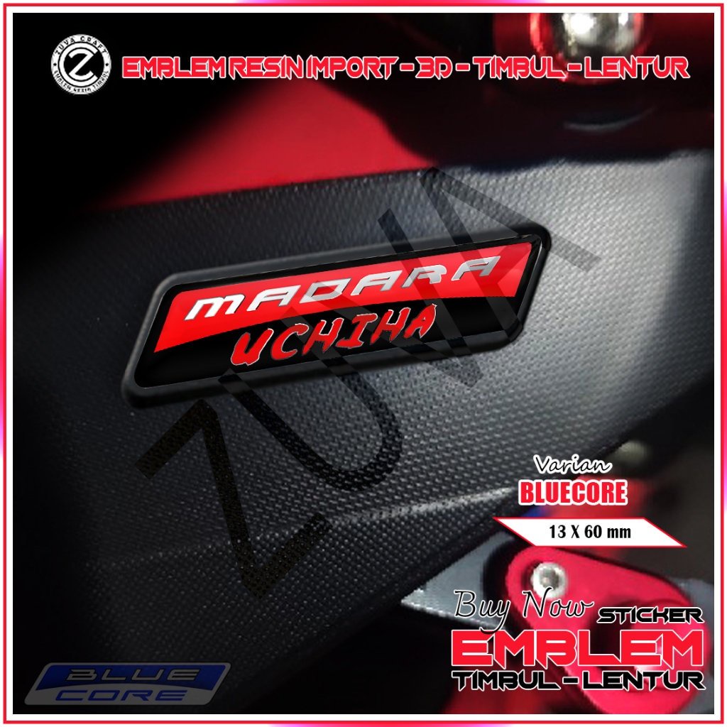 Yamaha MOTORCYCLE STICKER EMBLEM embossed BLUECORE 3D MADARA UCHIHA ...