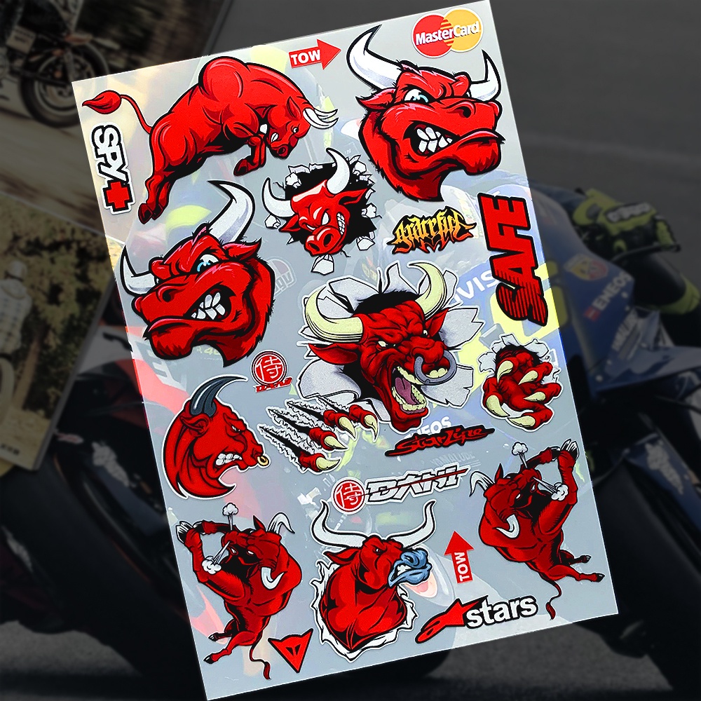 Red Bull Sticker Red Bull Energy Reflective Sticker For Honda Yamaha ...
