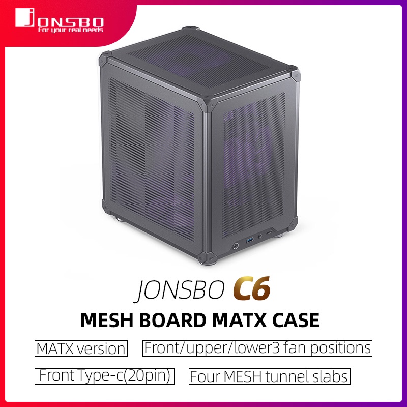 Jonsbo C6 Case MATX ITX MESH Boards Type-c ATX Power Supply 200-255mm ...