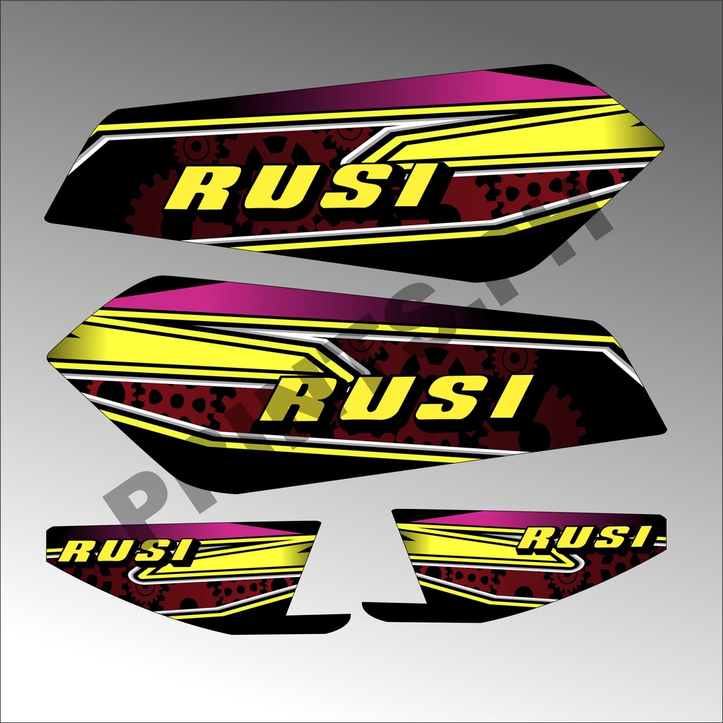 RUSI TC STICKER DECALS GLOSSYLAMINATED | Shopee Philippines