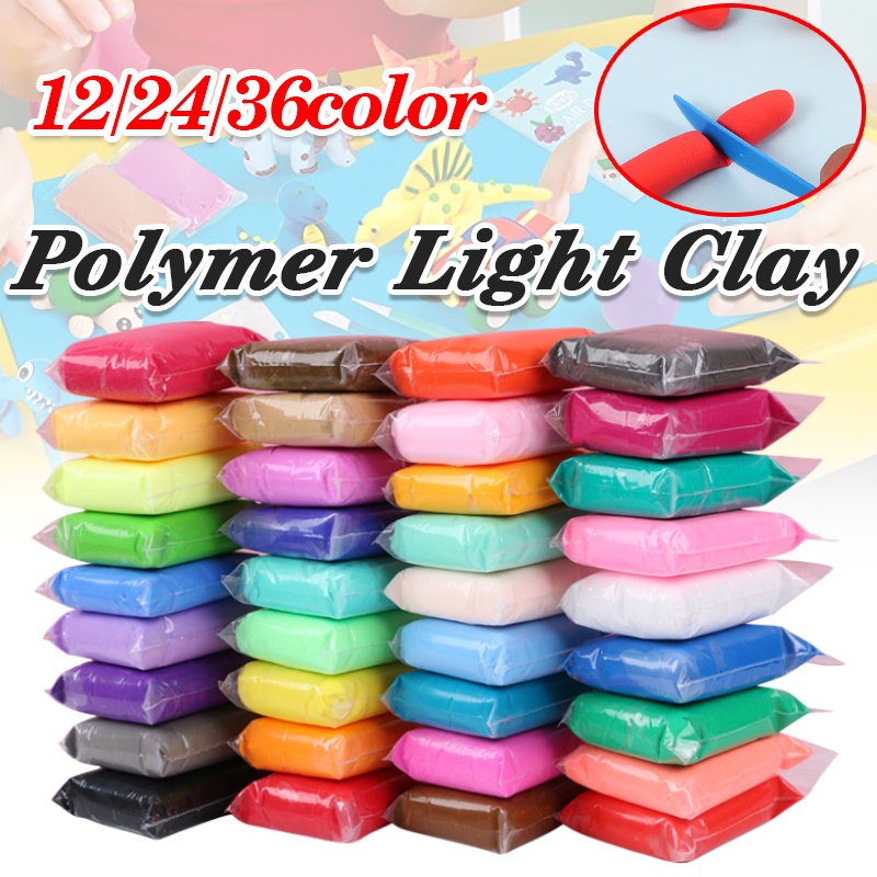 Super Lightweight Air Dry Modeling Clay Kit ( 36/24 Colors ) | Shopee ...