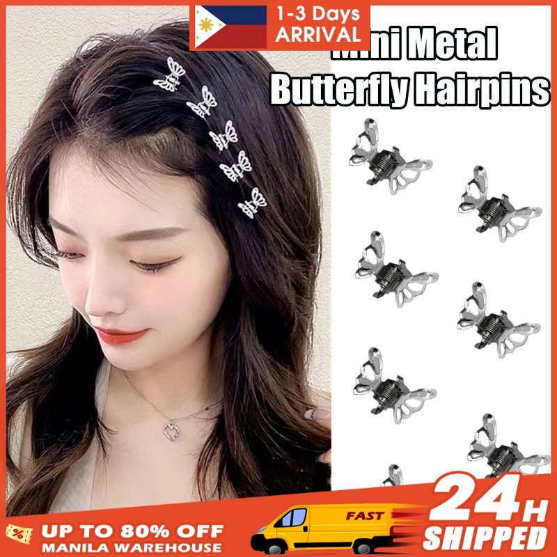 Cute Butterfly Kids Mini Hairpin Silver Metal Electroplated Edge Clip ...