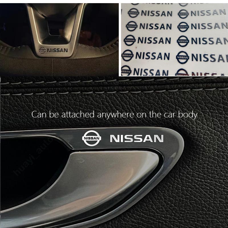 Nissan Car Logo 3D Exterior Metal Sticker Car Interior Decorative ...