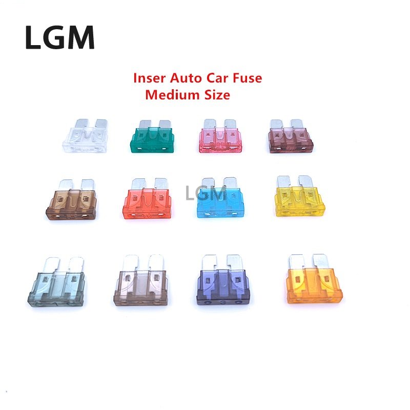 10Pcs Inser Auto Car Fuse 5A 7.5A 10A 15A 20A 30A 35A 40A ZINC Pins Mini Small Medium Size ...
