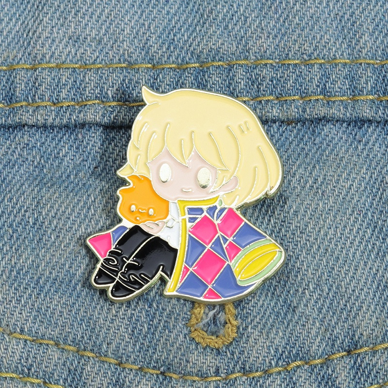 Cute Magician Howl Hard Enamel Pin Kawaii Brooch Howl's Moving Castles ...