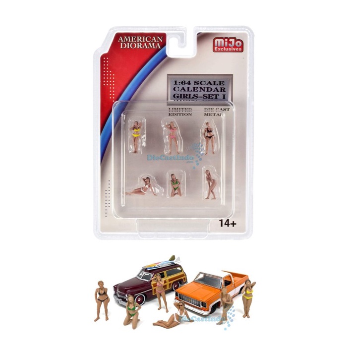 American Diorama Figure Calendar Girls-Set 1 1:64 Mijo Exclusive Scale | Shopee Philippines