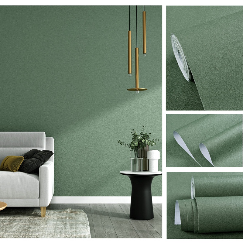 1m/3m/5m Morandi Pure Color Wallpaper Self-adhesive PVC Waterproof Wall ...