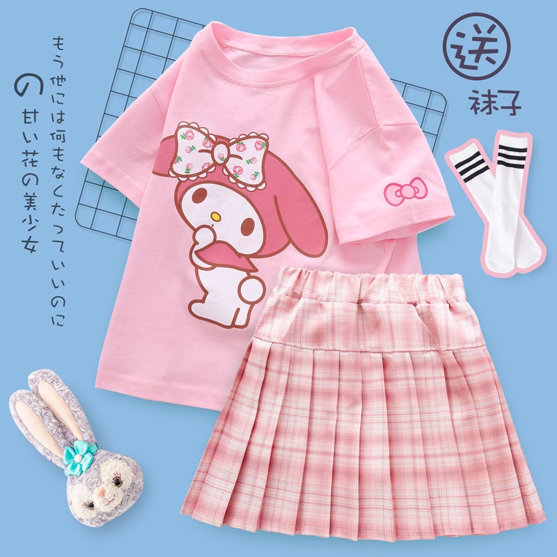 Anime Sanrio My Melody StellaLou Girls Dress Summer Cartoon Children ...