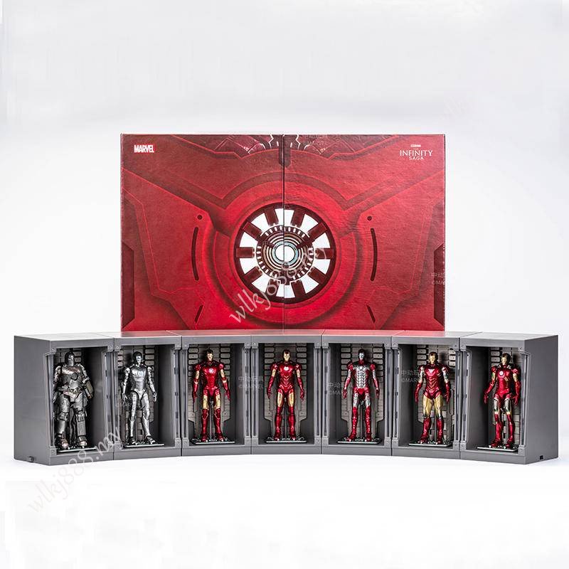 Marvel Iron Man Luminous stockroom MK1-7 12cm Articulado Action Figure ...