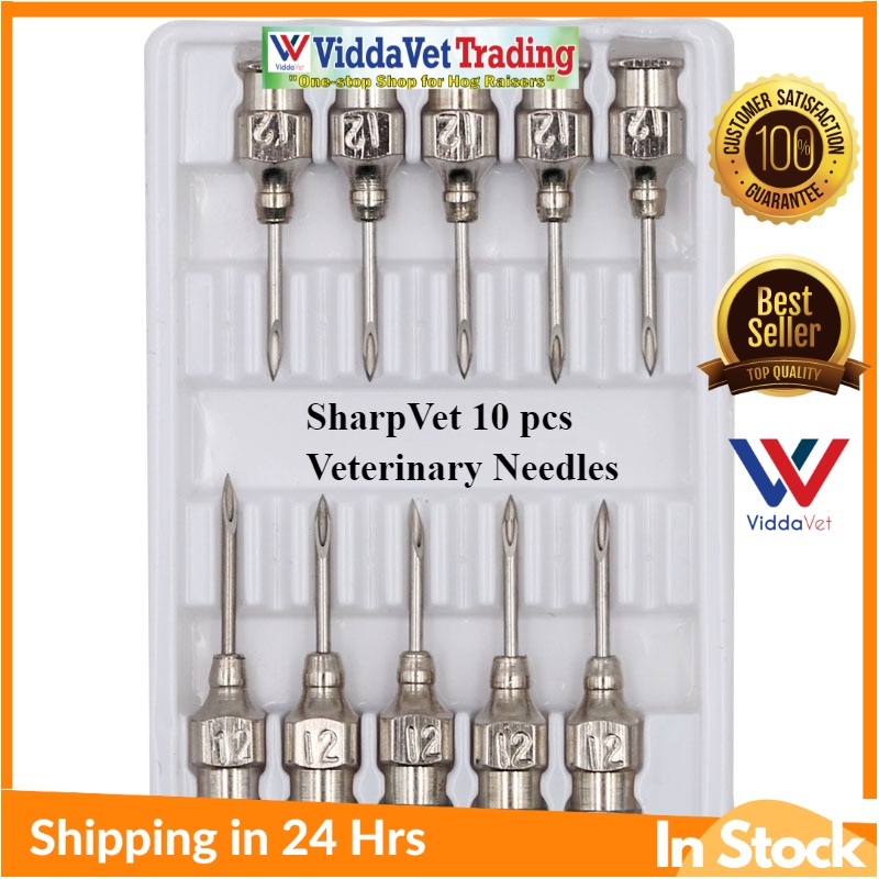 10 Pcs SharpVet Animal Veterinary Syringe Needles Injection Needles ...