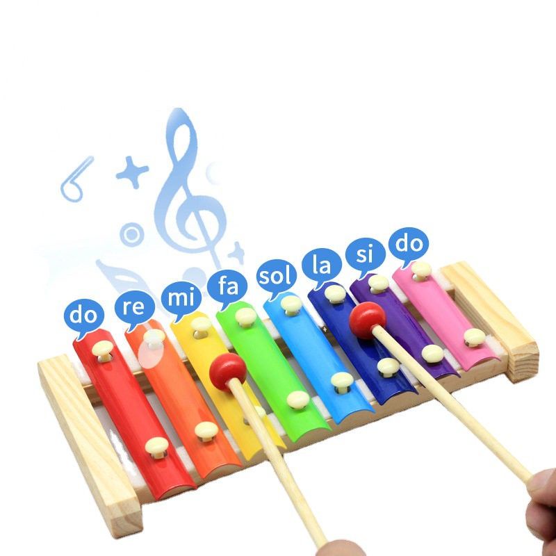 Educational Toys Rainbow Wooden Xylophone Toys Musical Toys Hand Knock ...