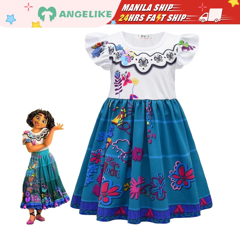 ANGELIKE Encanto Costume Mirabel Encanto Dress for Kids Girls 3 9 Years ...
