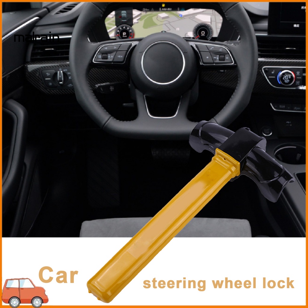 [Ma] Anti-theft Steering Wheel Lock T Shape Sturdy Heavy Duty Steering ...
