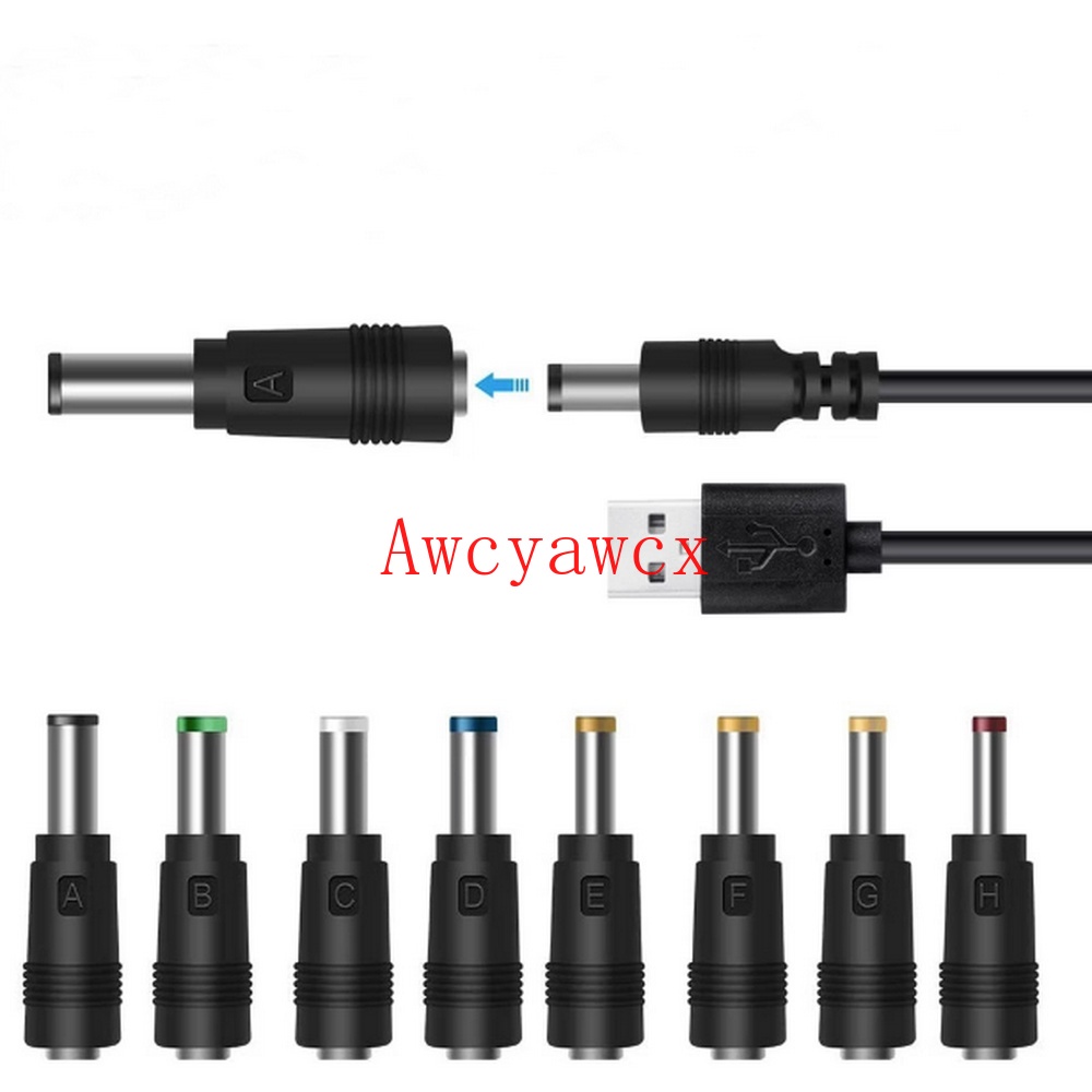 Universal USB to DC Cable 5V Power adapter Cord Charger Plug 5.5mm 2 ...