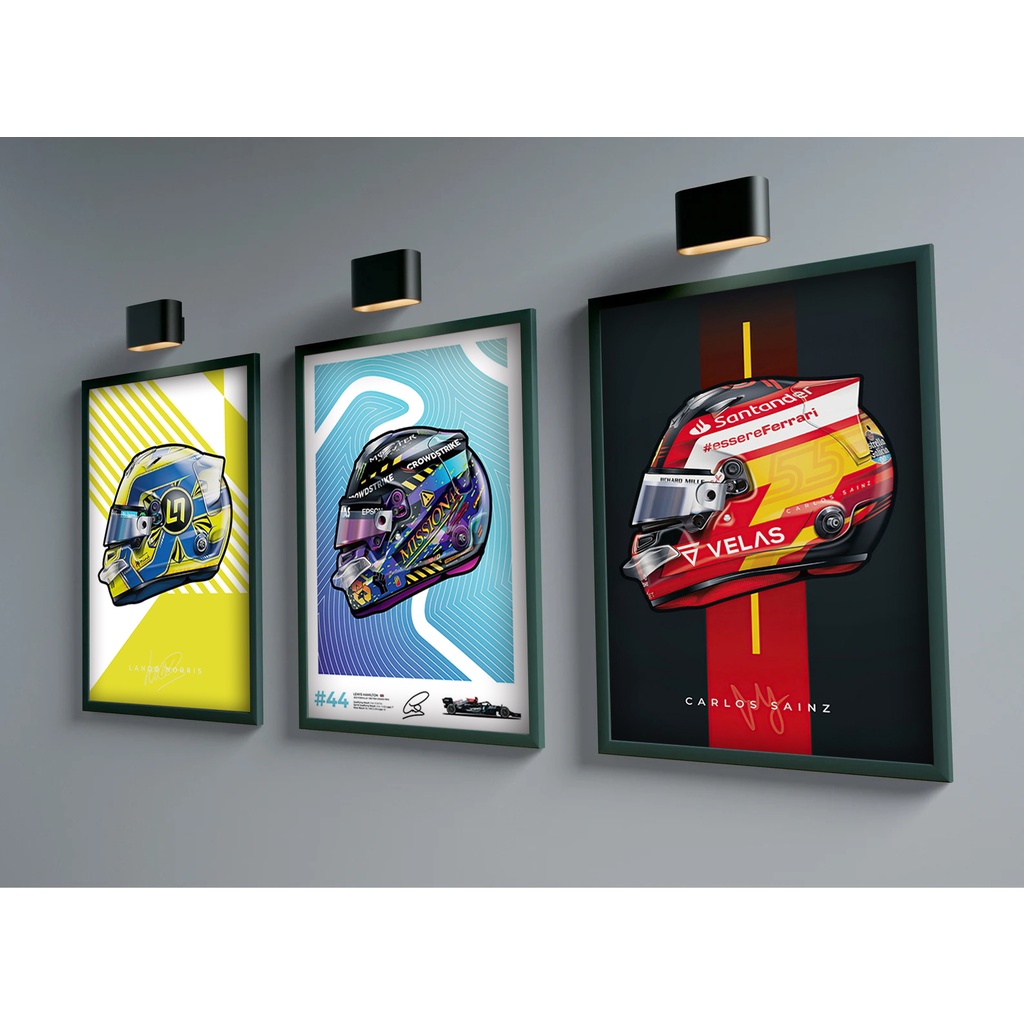 2022 F1 Racing Helmet Formula 1 Wall Art Canvas Painting Nordic posters ...