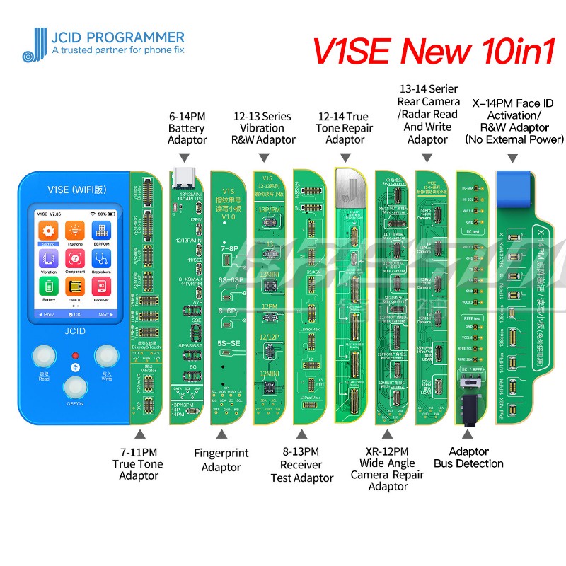 JC V1SE Programmer for Phone iP 7 7P 8 8P X XR XS XSMAX 11 12 Mini 13 ...