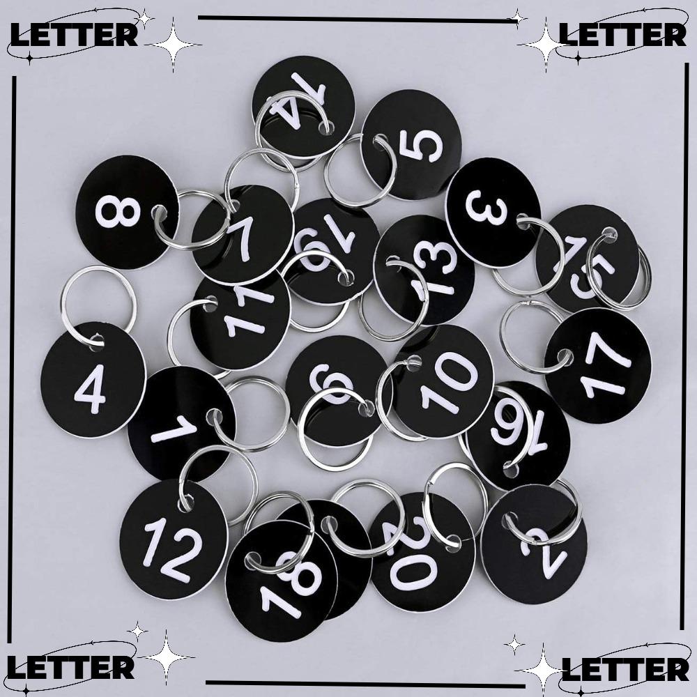 LET 20 Pack Round, 1-20 35mm Numbers Tags, Nurse Black Numbered ...
